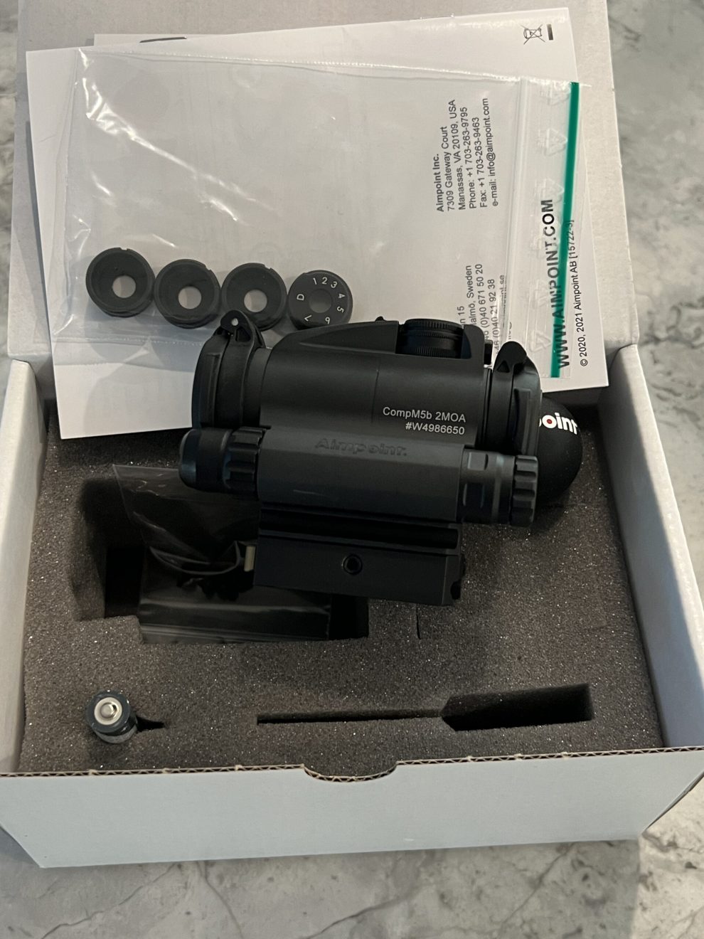 Aimpoint CompM5b Red Dot - Ballistic Reticle - Custom Night Vision